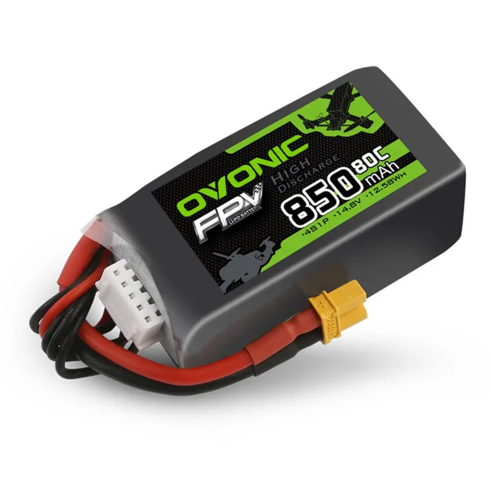 Ovonic 4S Lipo Battery 850mah 4S1P 80C 14.8V Lipo Battery Pack with ...